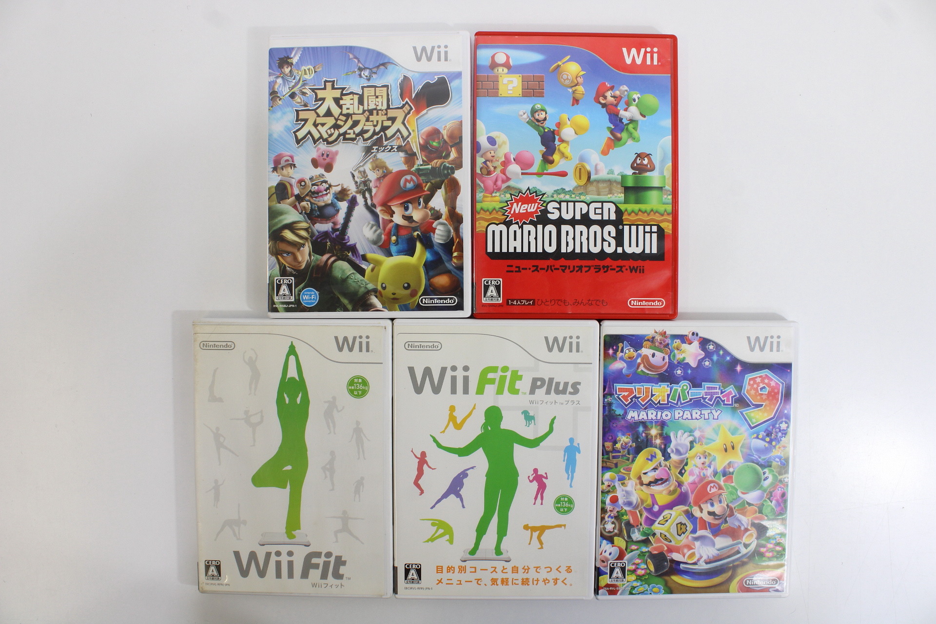 Lot Of 5 Nintendo Wii Games Mario Party 9 Smash Bros X New Super Mario