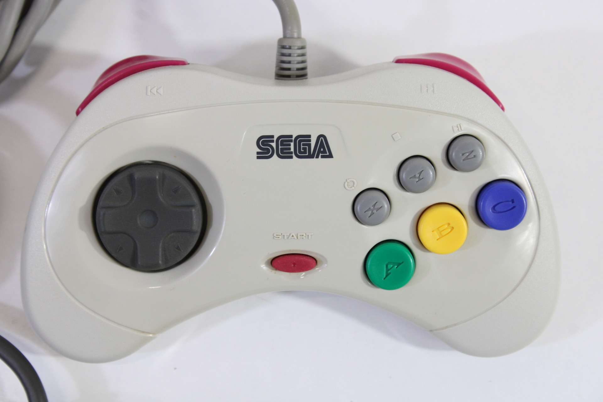 Lot of 2 Official Sega Saturn White Controllers HSS-0101 Slight ...