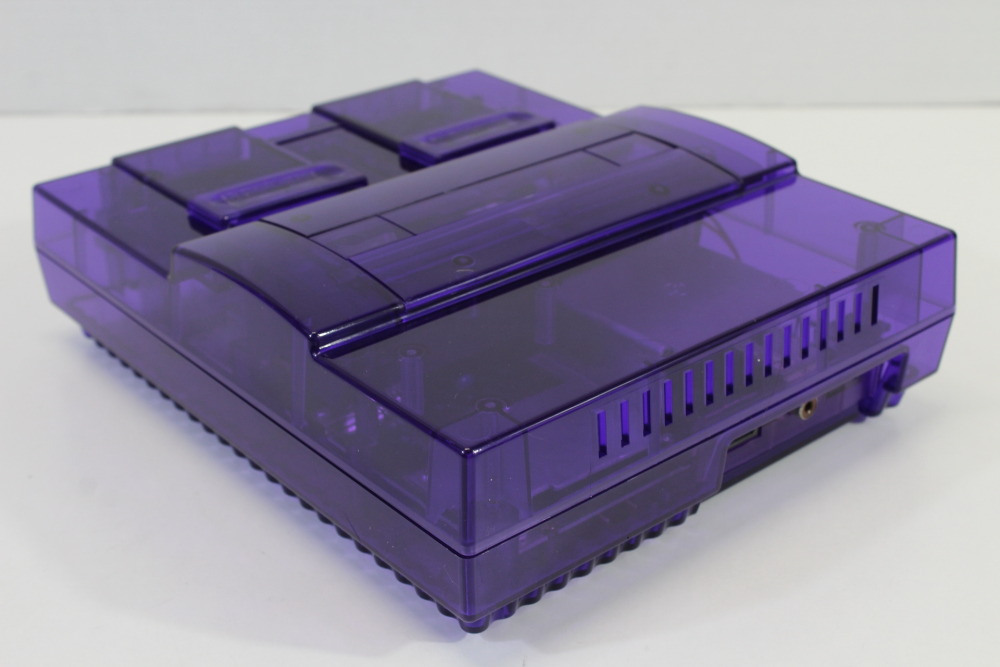 Super Nintendo Console Transparent Clear Purple AC AV Super Famicom ...