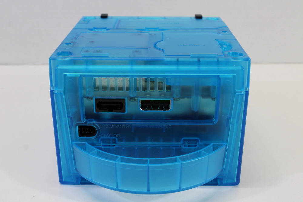 Nintendo GameCube Ice Sky Clear Blue Console DOL-001 & Black Controller ...