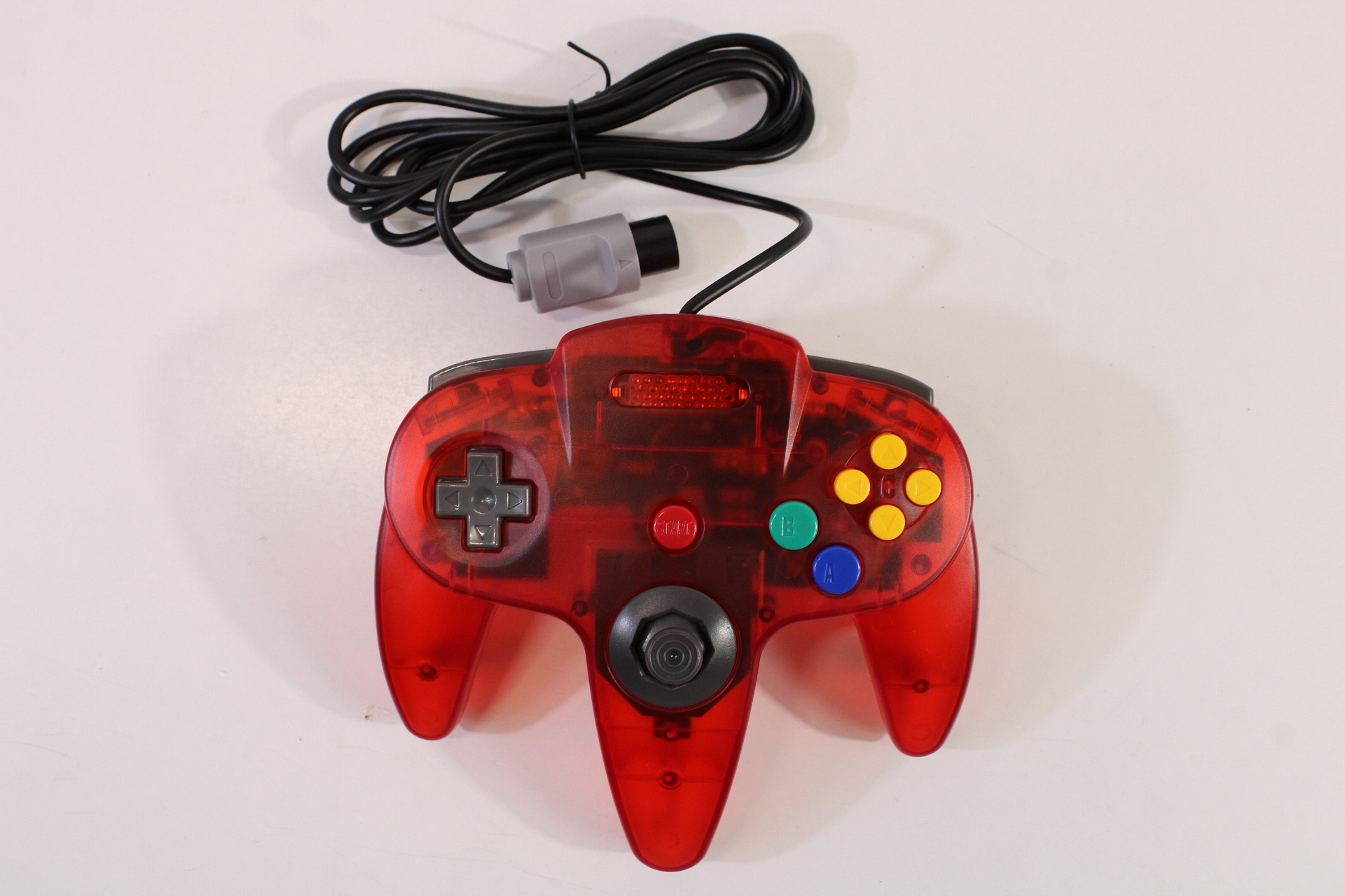 Nintendo 64 Clear Red Transparent Console White LED Mod NTSC REGION ...