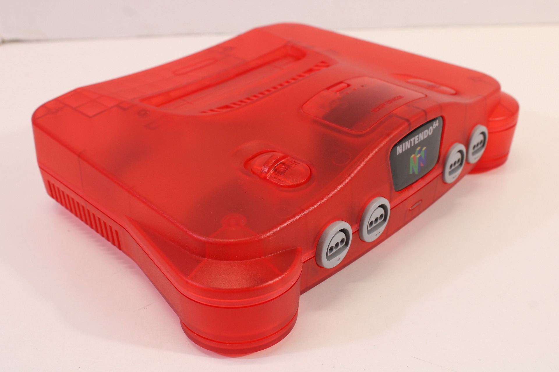 Nintendo 64 Clear Red Transparent Console White LED Mod NTSC REGION ...