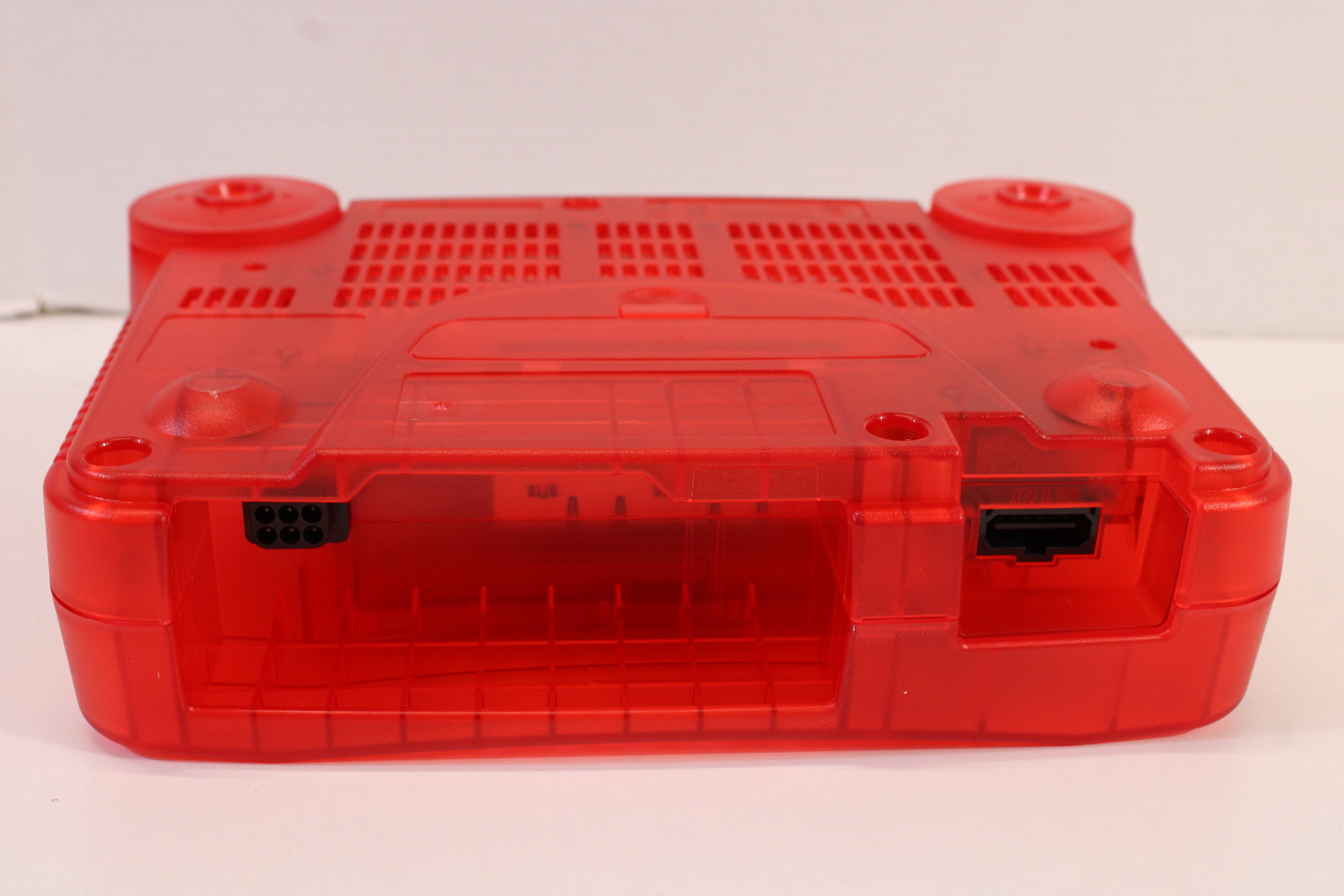 Nintendo 64 Clear Red Transparent Console White LED Mod NTSC REGION ...