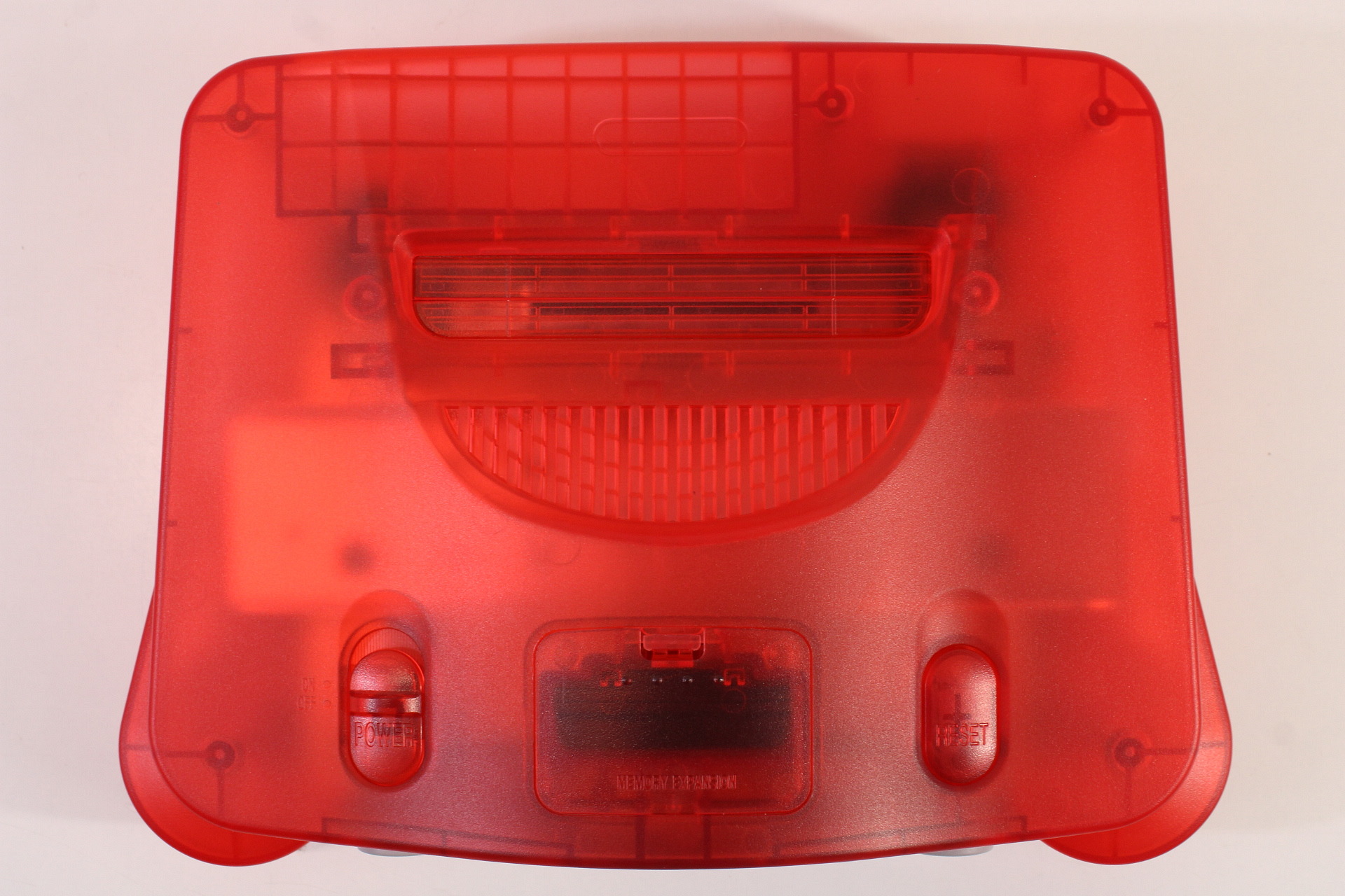 Nintendo 64 Clear Red Transparent Console White LED Mod NTSC REGION ...