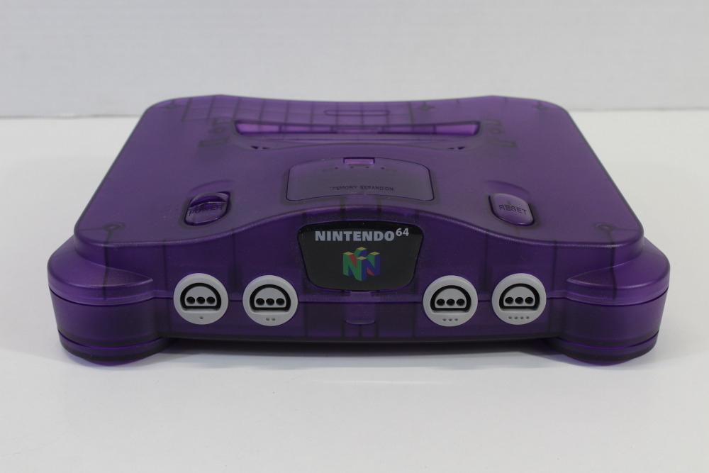 Nintendo 64 Clear Purple Transparent Console Mario Tennis Controller AC ...