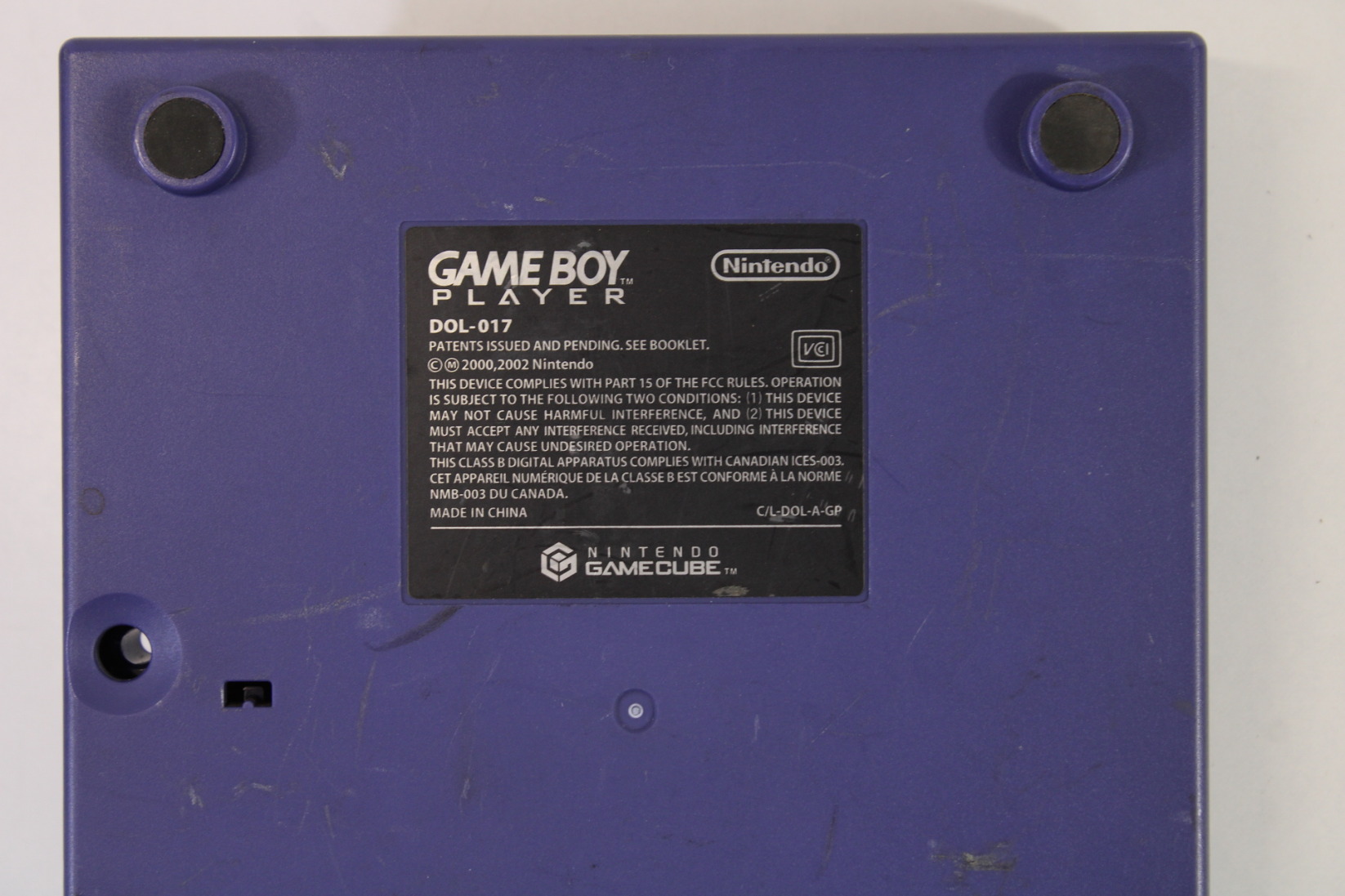 Nintendo GameCube Gameboy Player Shell Only Indigo Purple Discolored ...