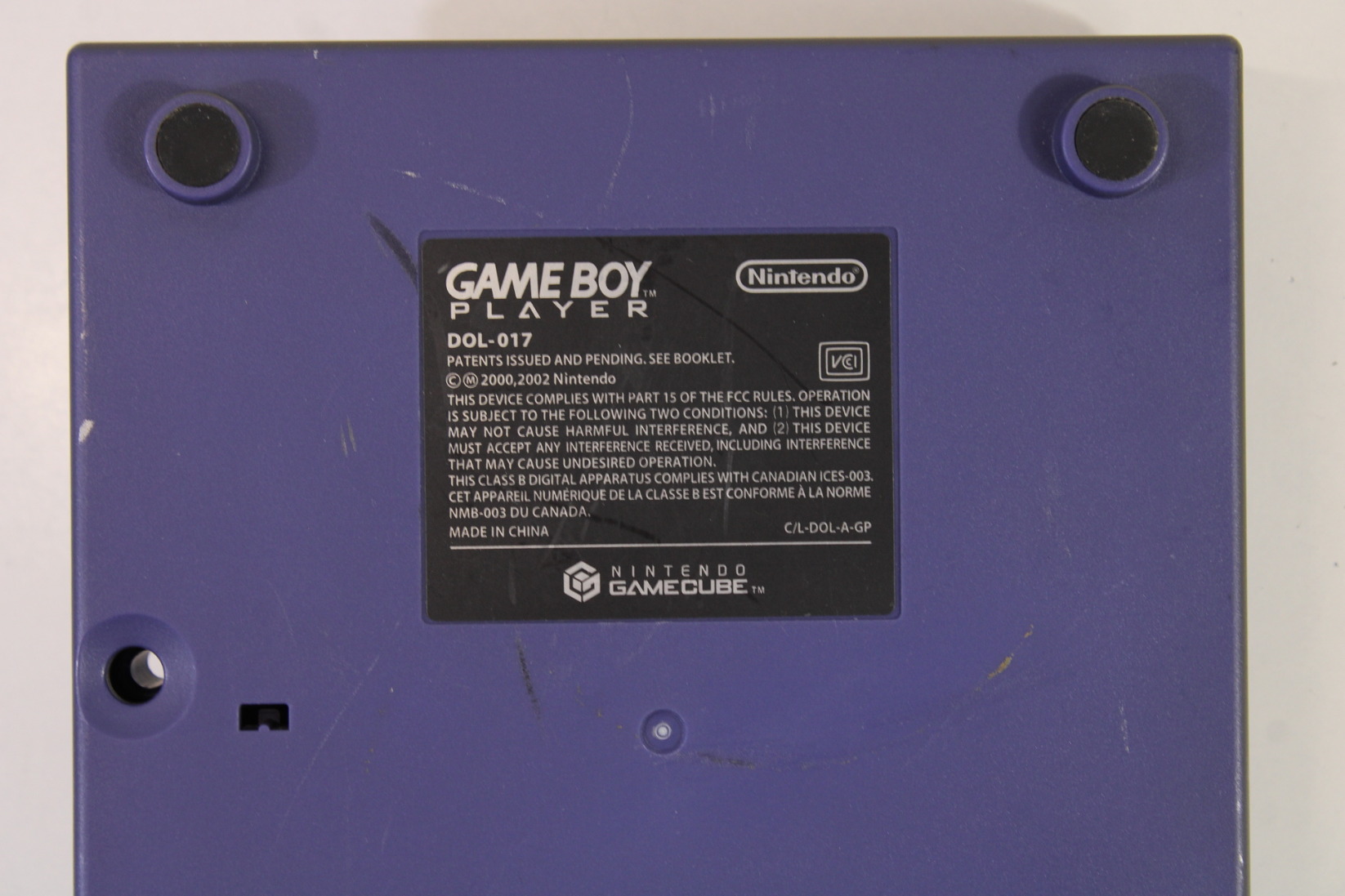 Nintendo GameCube Gameboy Player Shell Only Indigo Purple Discolored ...
